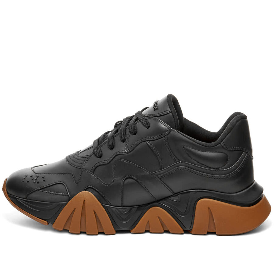 Versace Oversized Squalo Leather Runners 'Black' | MRSORTED
